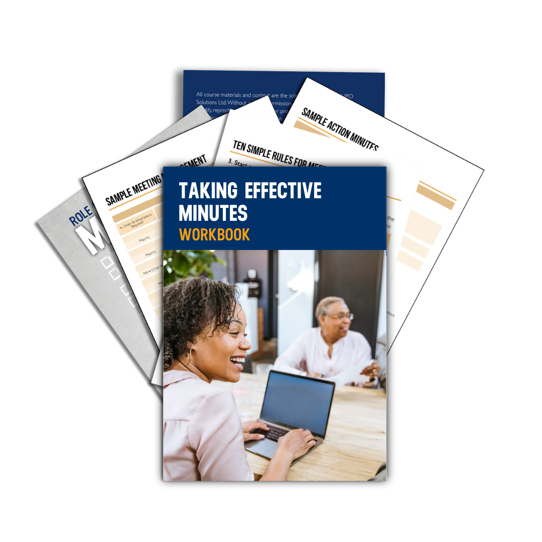 Taking Effective Minutes Online Course For Boards - AMC Governance ...