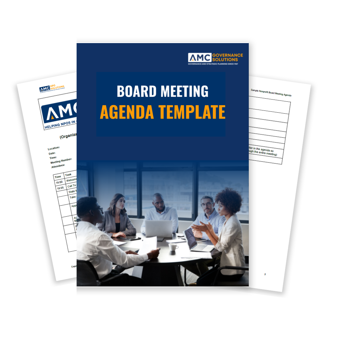 Nonprofit Board Meeting Agenda Template - AMC Governance Solutions ...