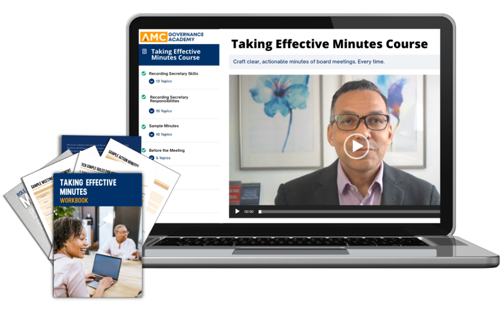 effective minutes - AMC Governance Solutions - Governance Training and ...